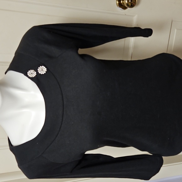 jason maxwell | Tops | Vintage Elegant Black Top With Rhinestone ...